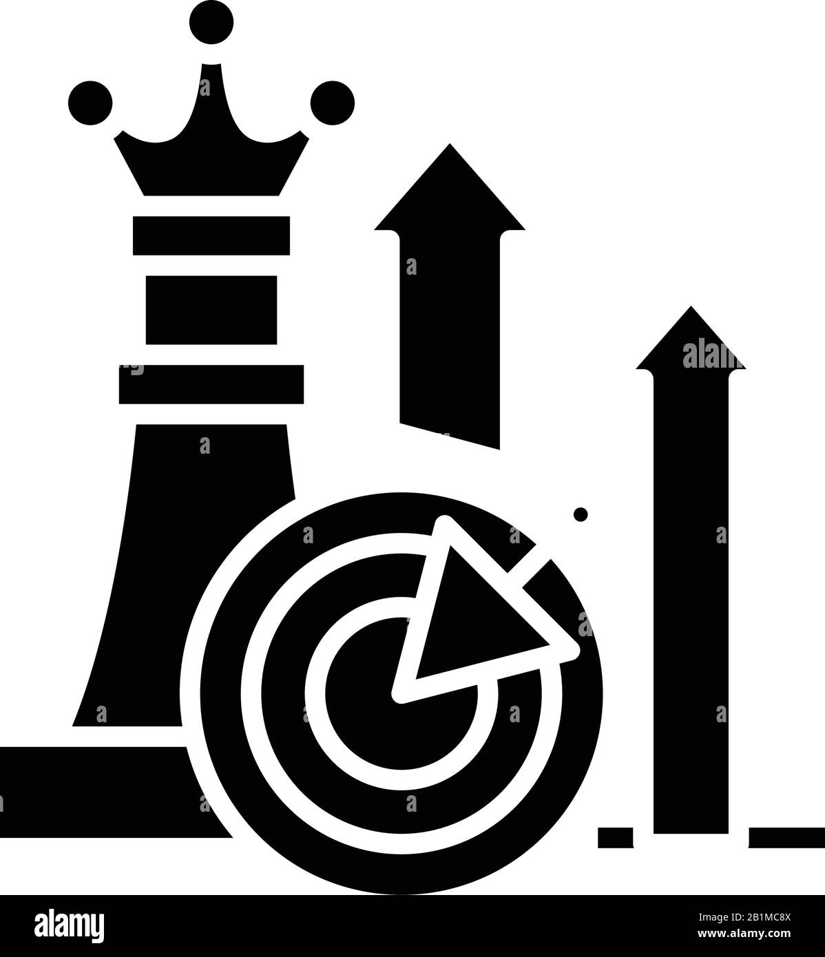 Career growth black icon, concept illustration, vector flat symbol ...