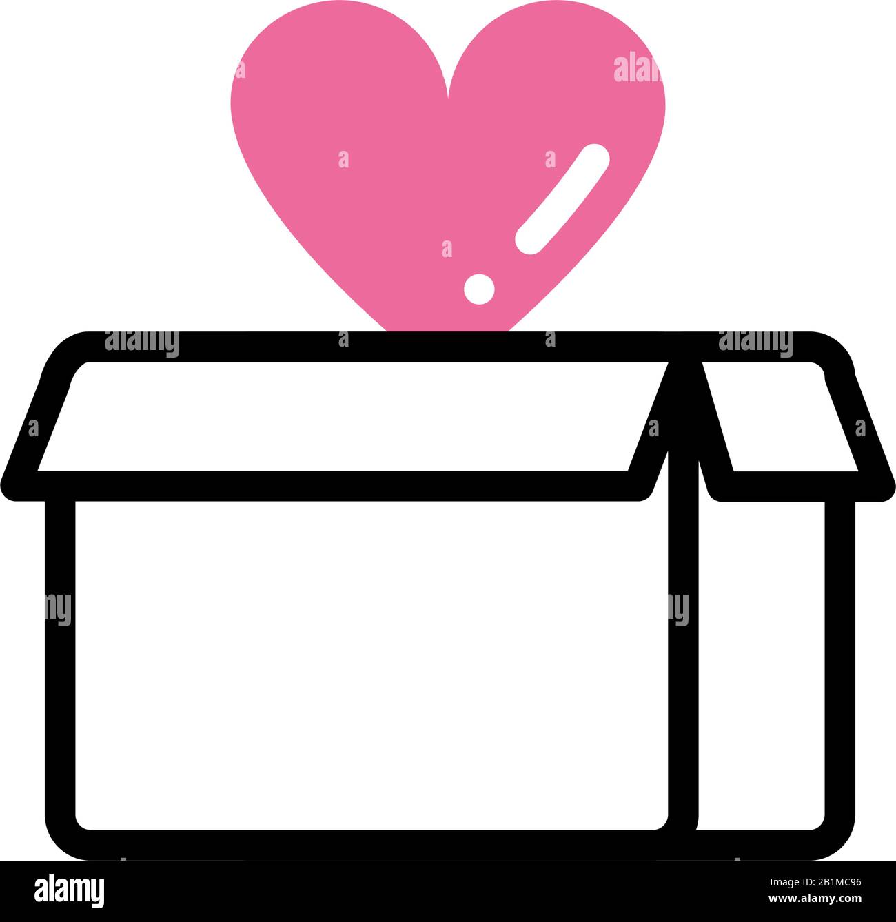 cardboard box, line style and color vector illustration design Stock ...