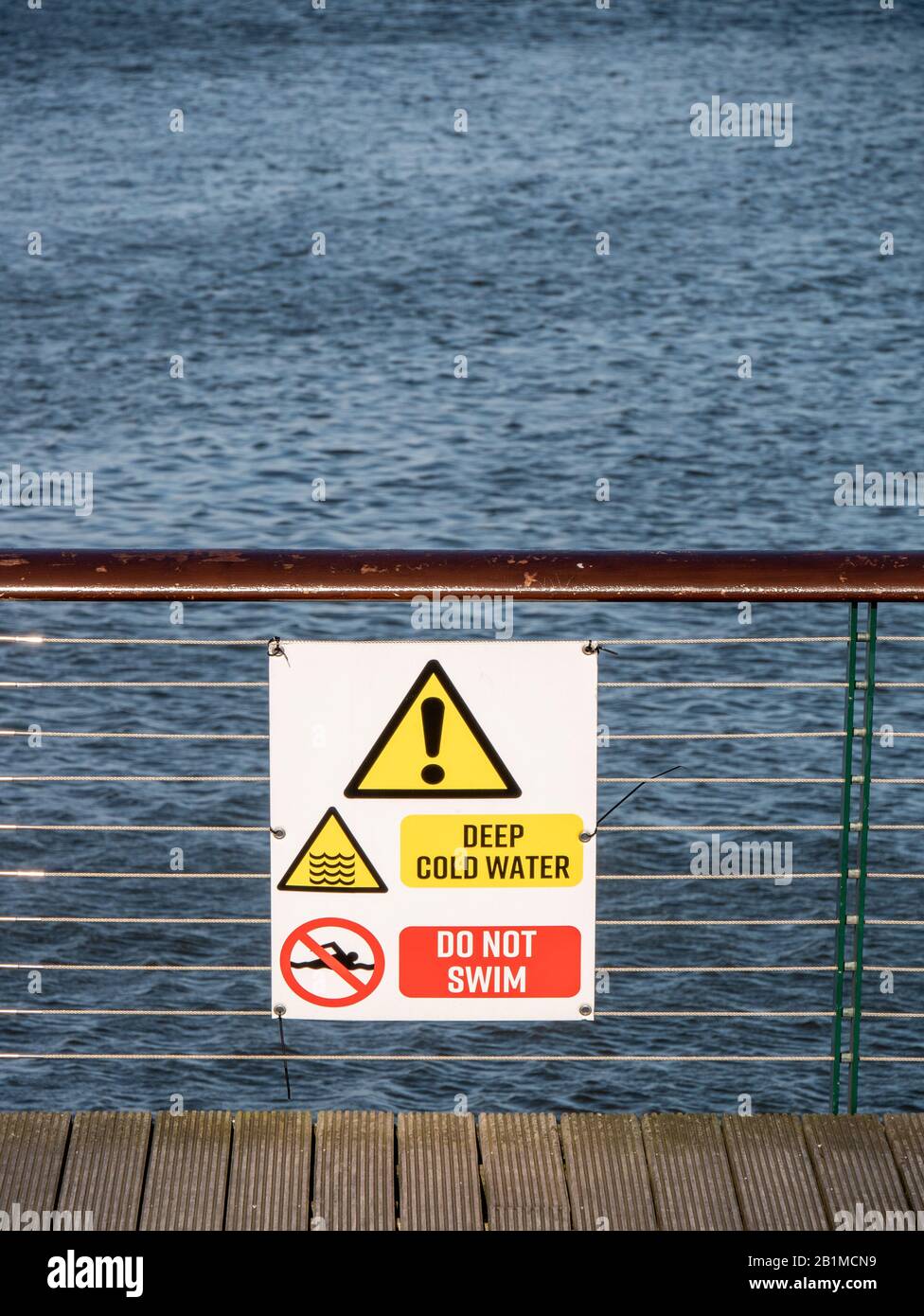 Danger Deep Water No Swimming Sign High Resolution Stock Photography ...