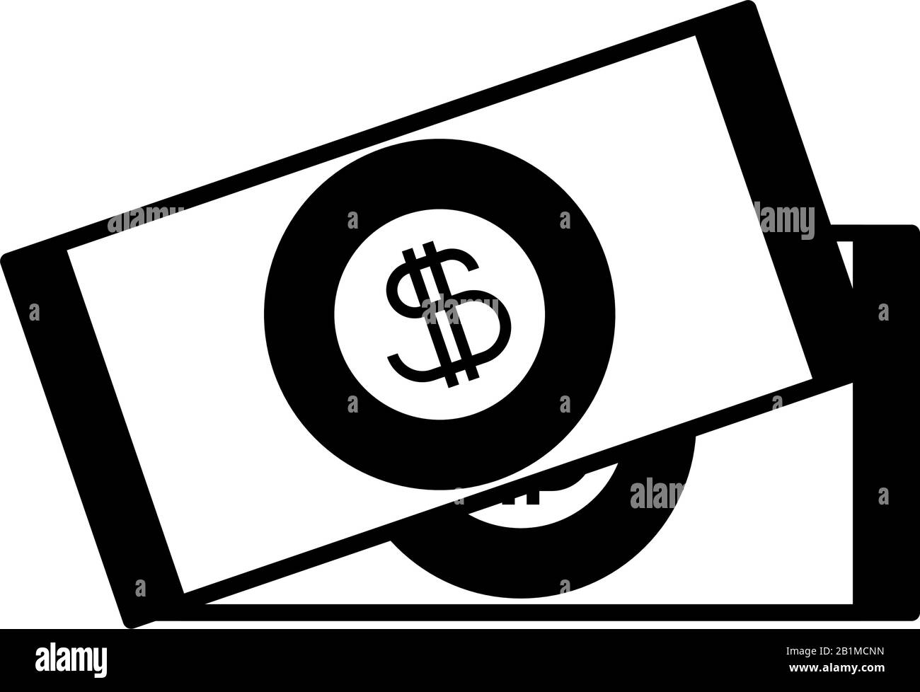 cash with symbol dollar on white background vector illustration design ...