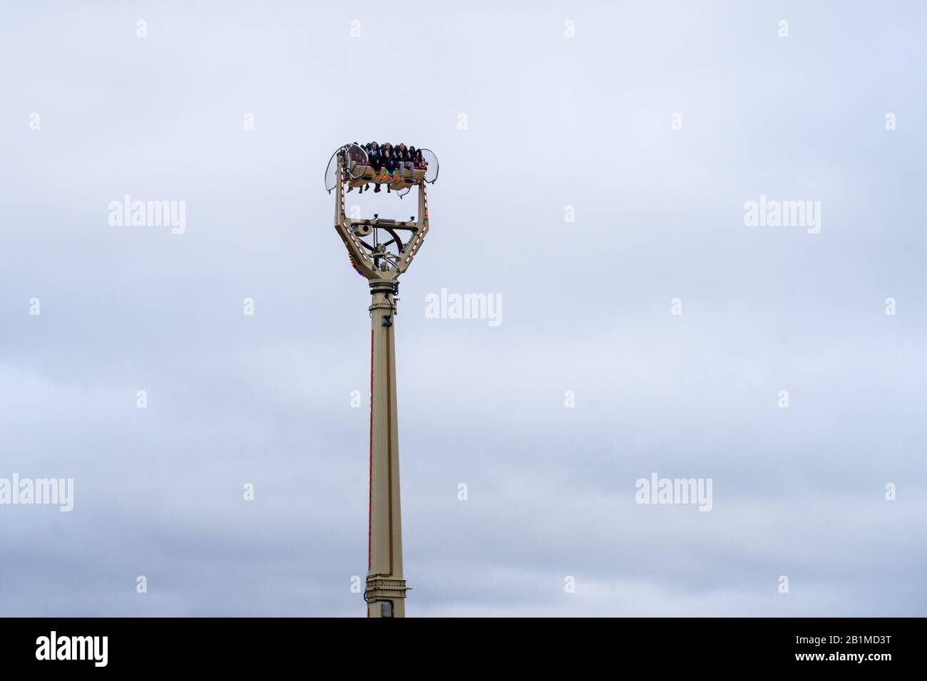 London, UK 5th January, 2020. Amusement rides, sometimes called ...