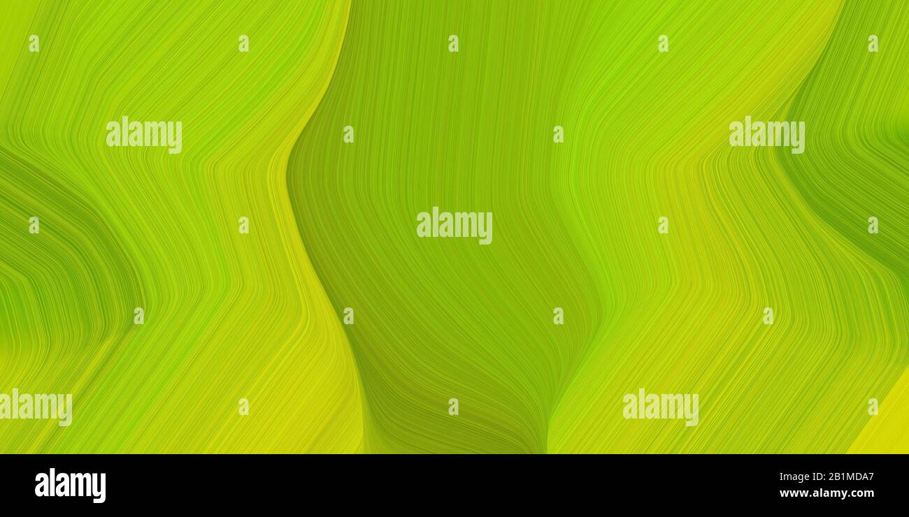 background graphic with contemporary waves design with yellow green ...