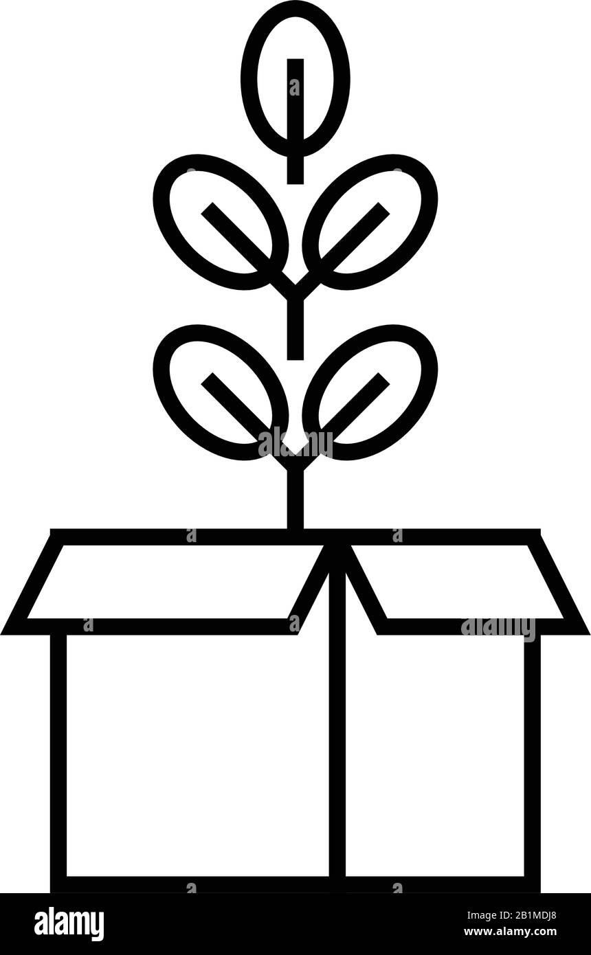 Growth line icon, concept sign, outline vector illustration, linear ...