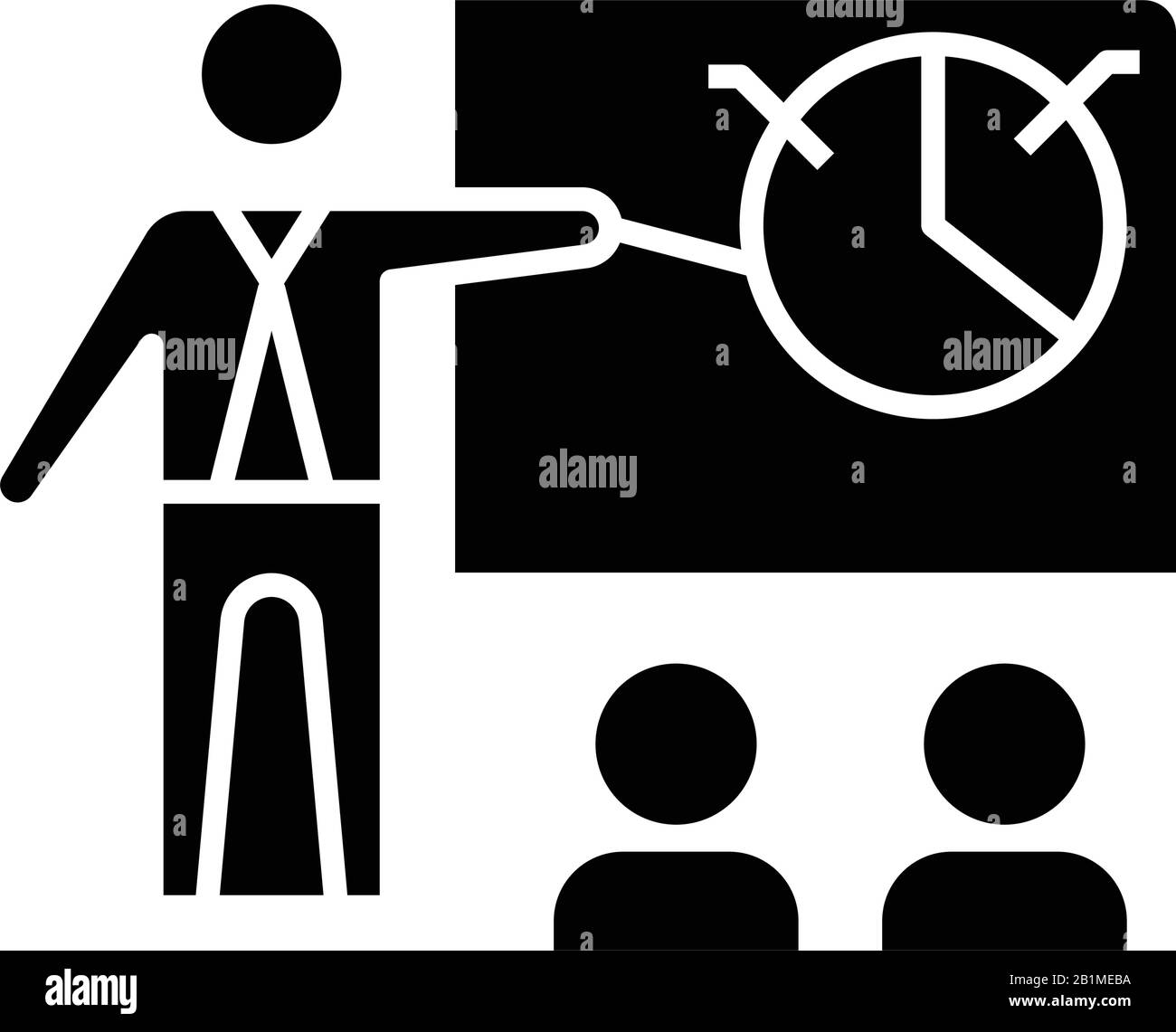 Business coaching black icon, concept illustration, vector flat symbol ...