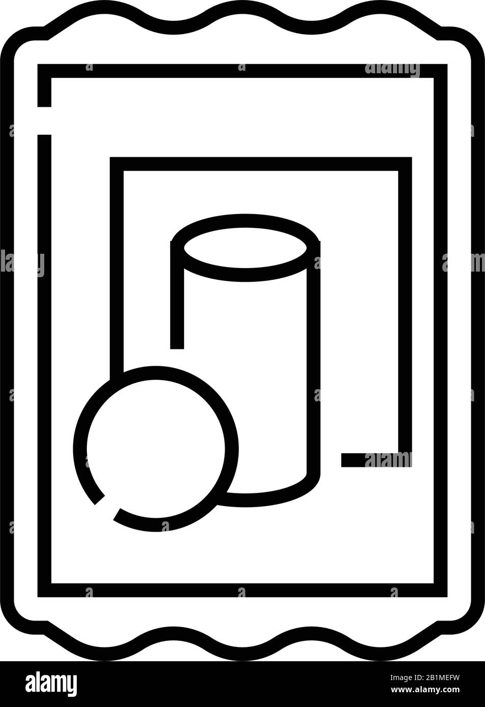 Geometric picture line icon, concept sign, outline vector illustration ...