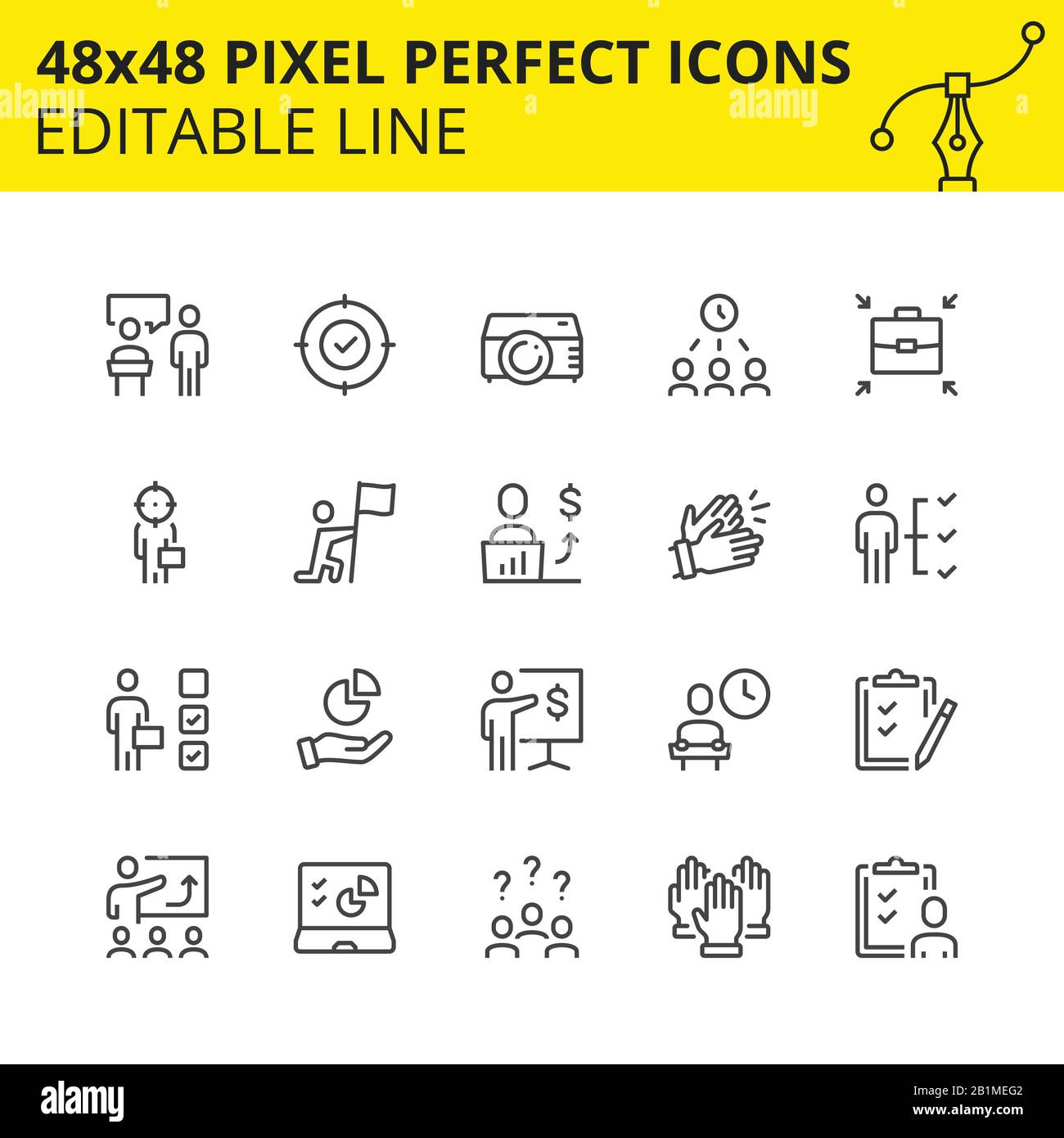 Scaled Icons - Business Coaching and Presentation. Includes Projector ...