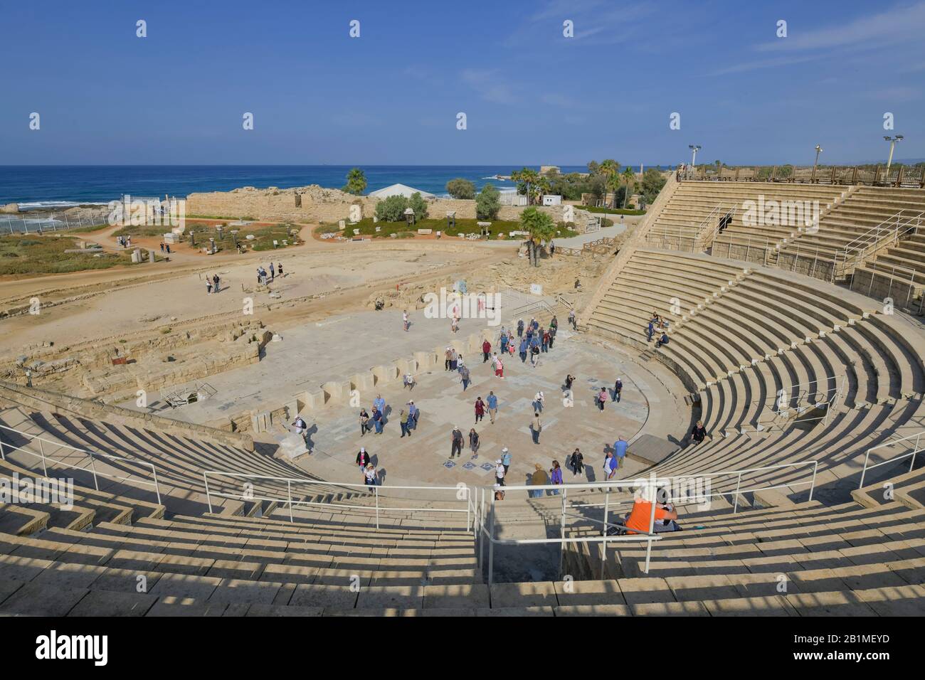 Amphitheater, Ausgrabungsstätte Caesarea, Israel Stock Photo - Alamy
