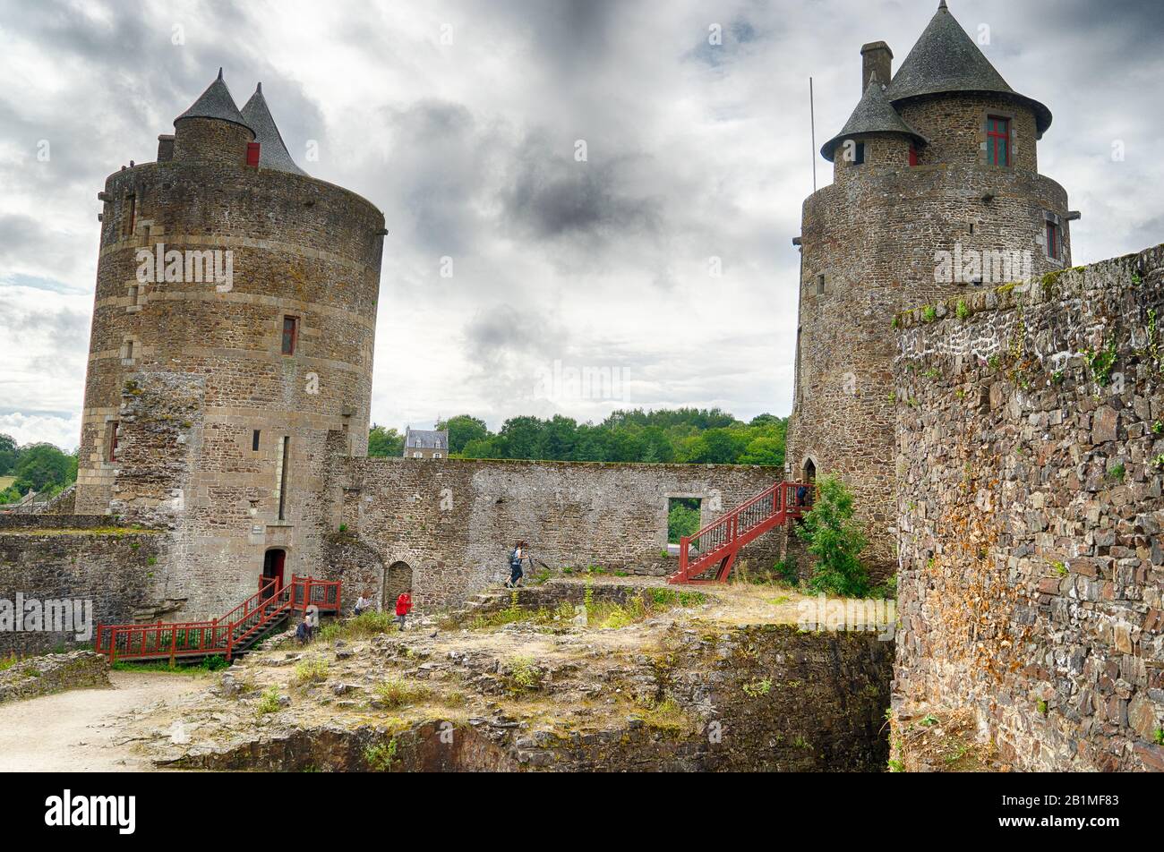 Vacation in france french normandy province castle and ruins Stock ...