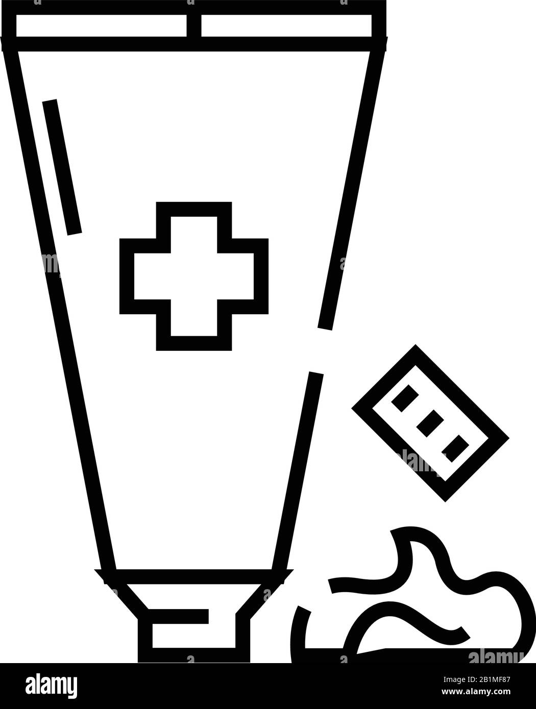 Helpful cream line icon, concept sign, outline vector illustration ...