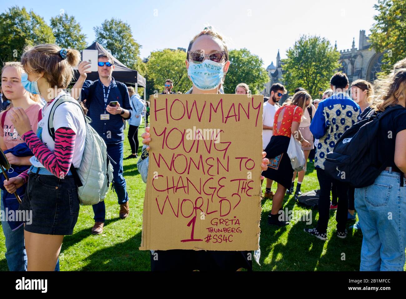 Bristol college student protesters and school children are pictured ...