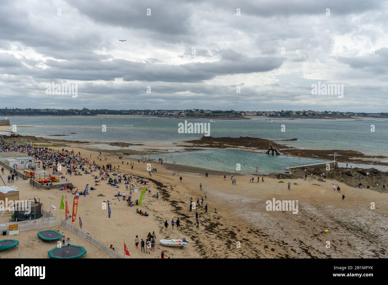 San Malo tourist attraction castle fort and water seascape Stock Photo ...