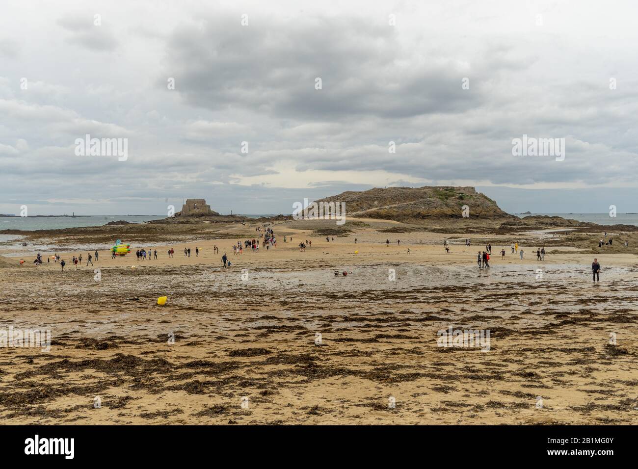 San Malo tourist attraction castle fort and water seascape Stock Photo ...