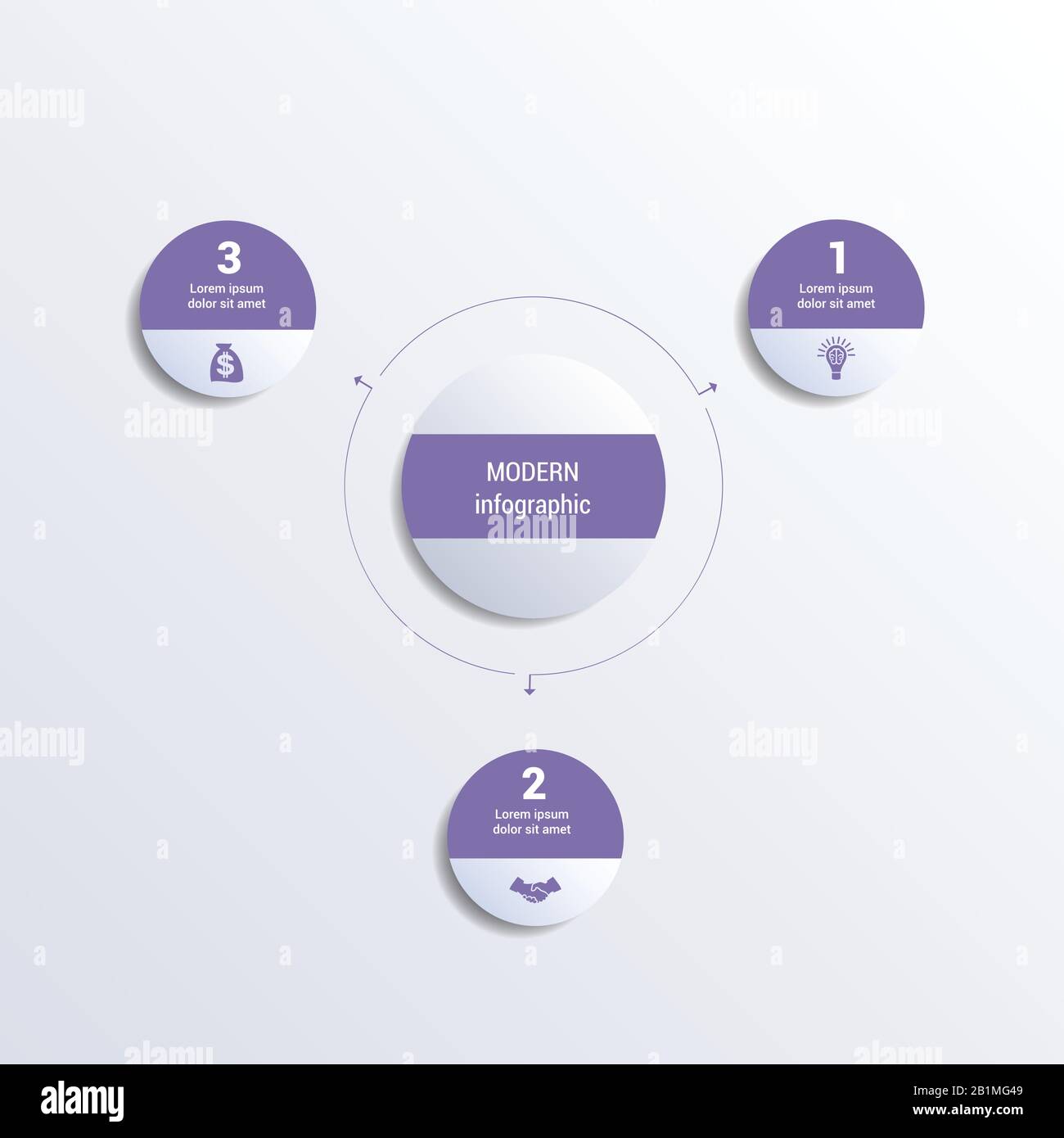 Pattern for infographic 3 positions monochromic vector image from ...