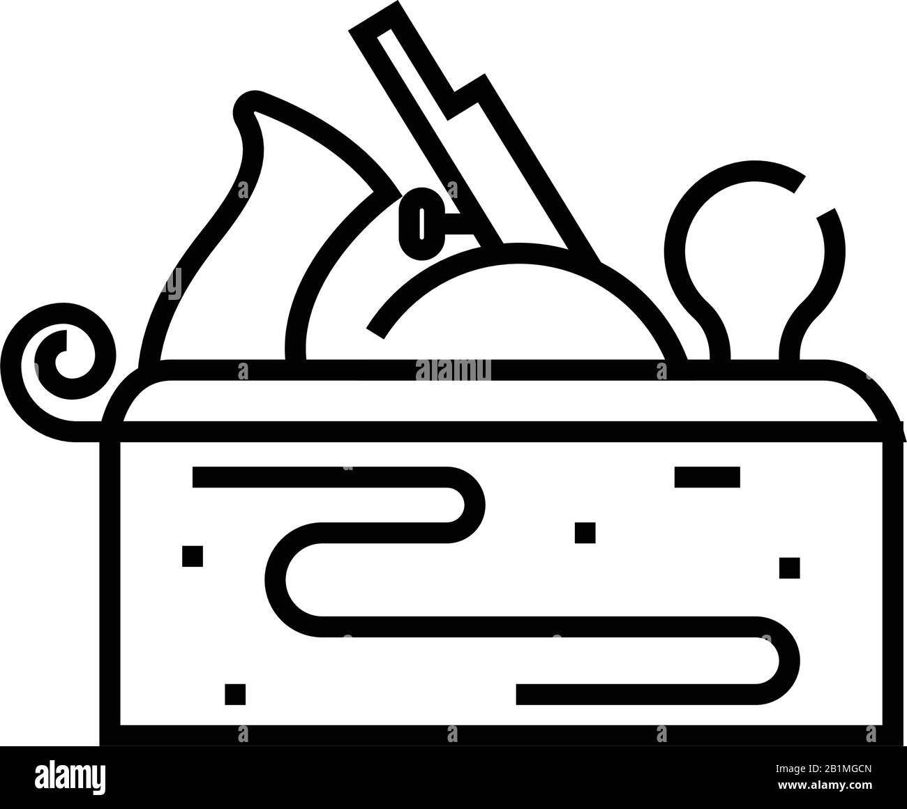 Insrtuments sets line icon, concept sign, outline vector illustration ...