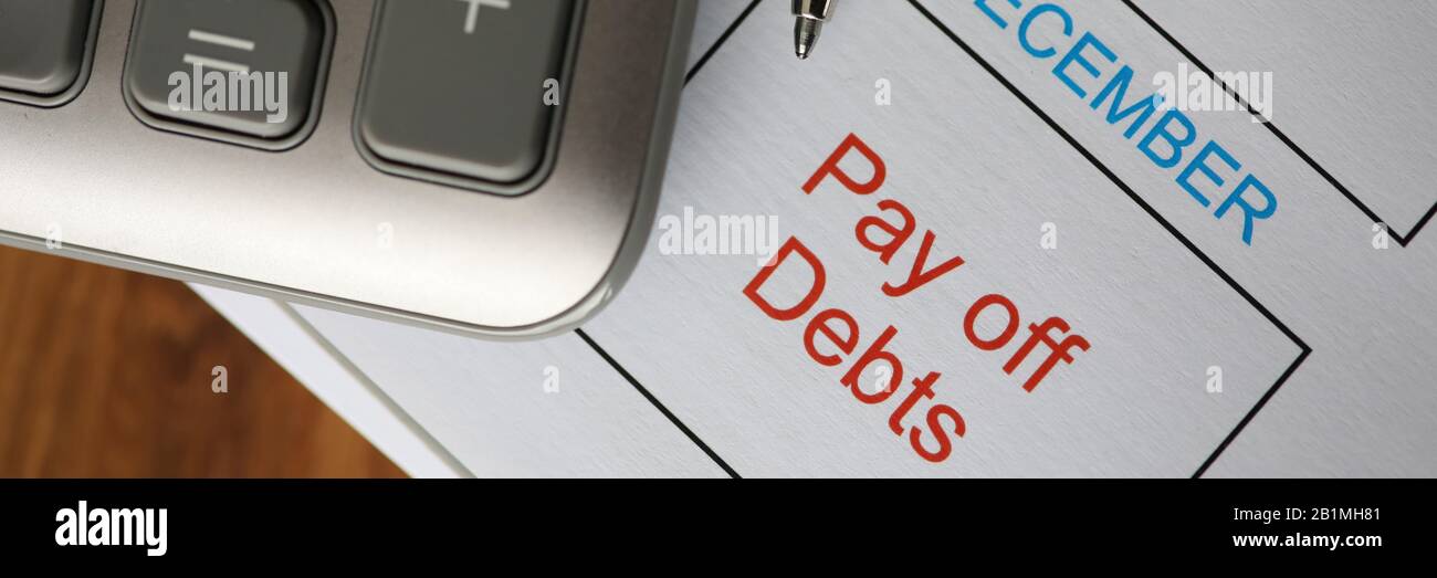 Biz planning of paying dues Stock Photo - Alamy