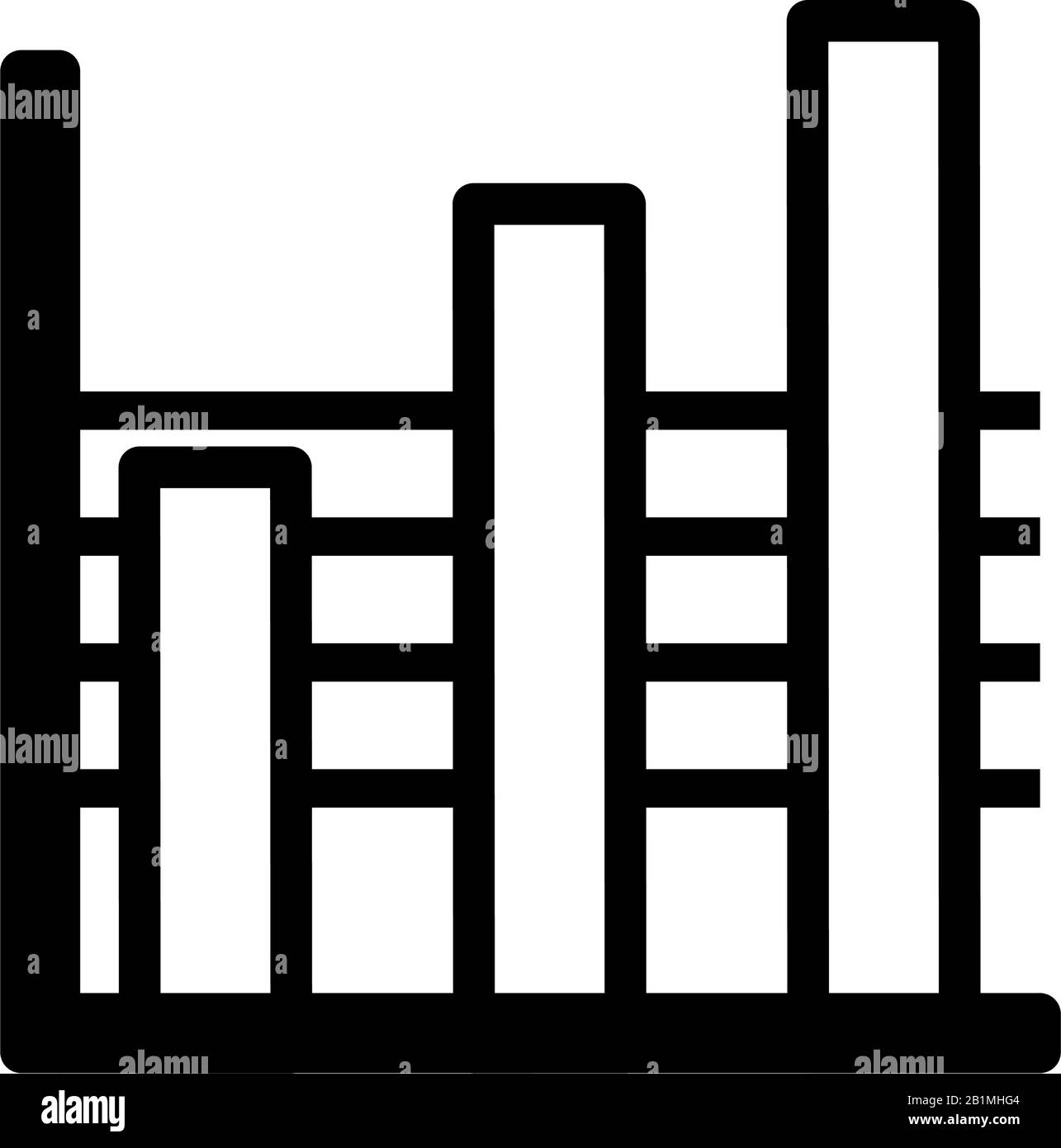 bar graphs on white background vector illustration design Stock Vector ...