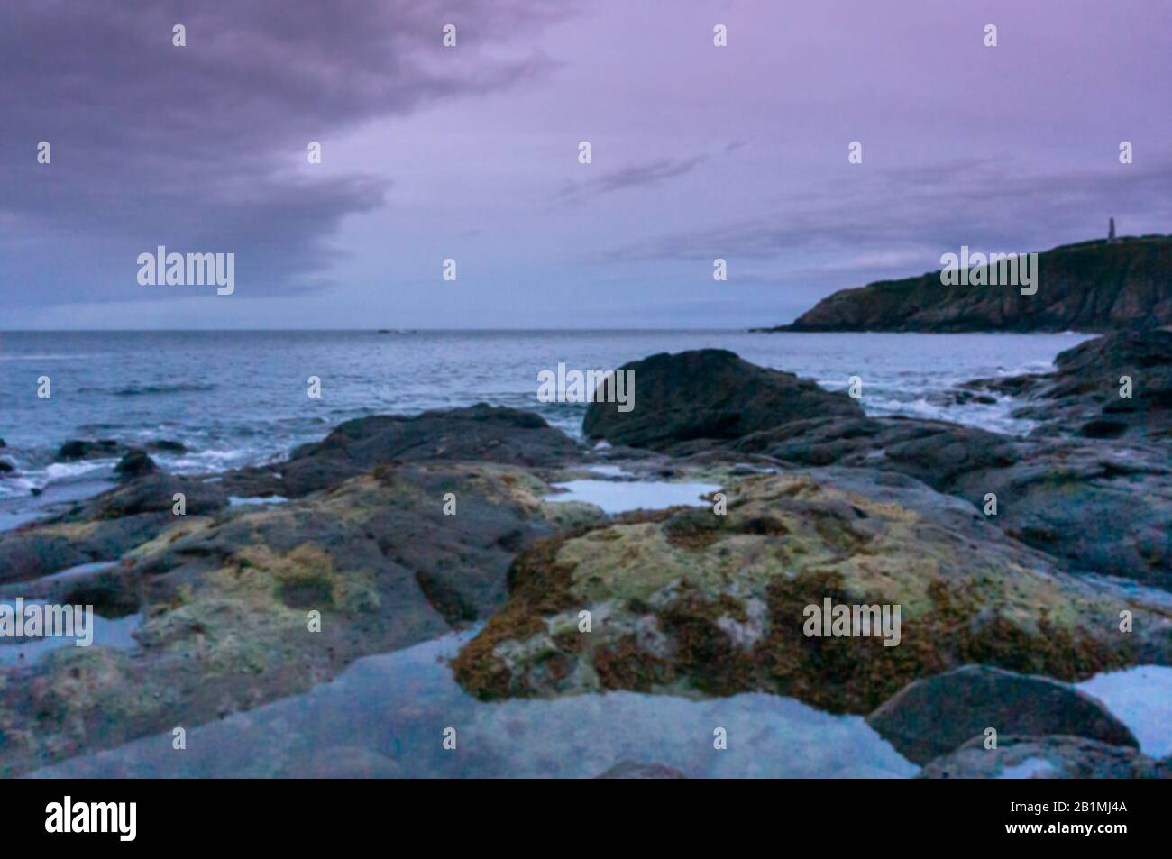 Romantic sea view on Britanny coast in summer vacation Stock Photo - Alamy
