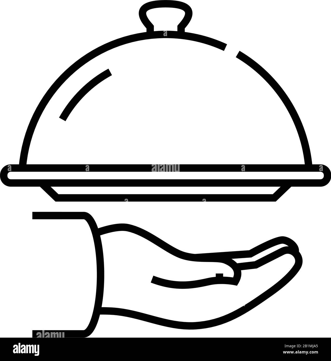 Hot food line icon, concept sign, outline vector illustration, linear ...