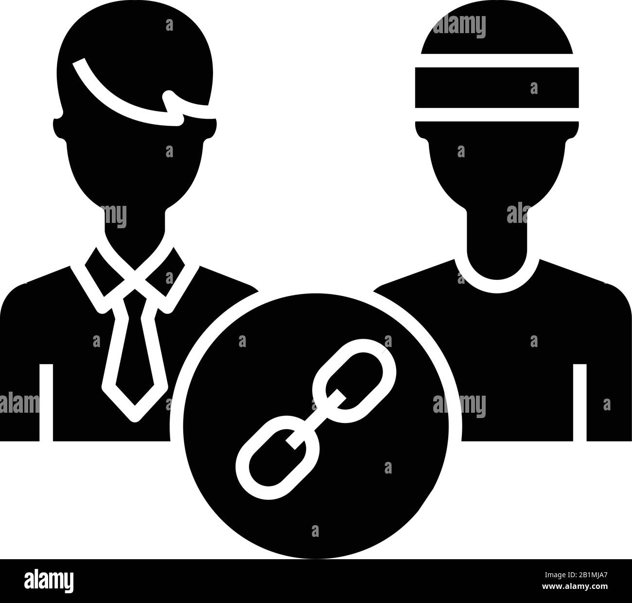 Catching spy black icon, concept illustration, vector flat symbol ...