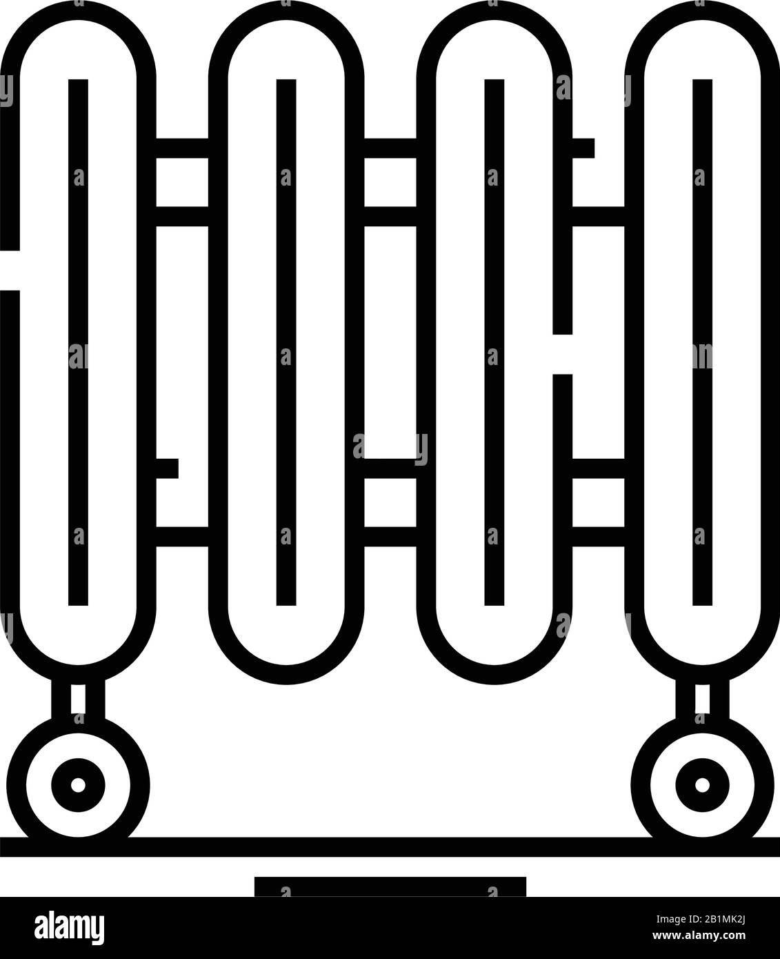 Heating line icon, concept sign, outline vector illustration, linear ...