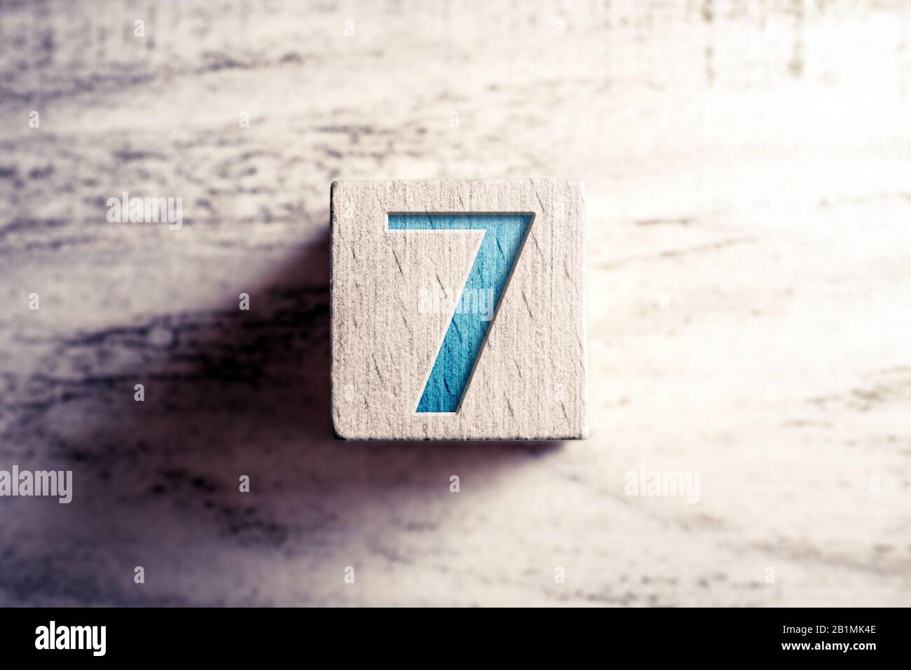 Glossy blue seven number hi-res stock photography and images - Alamy