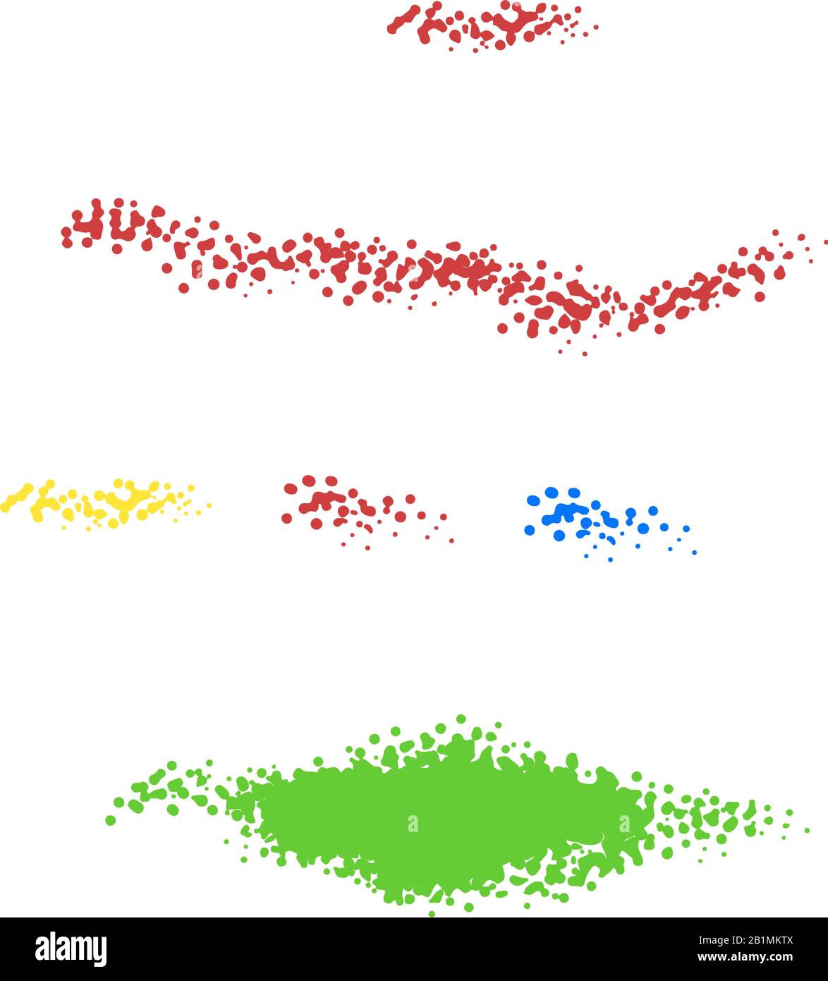 Realistic Colorful paint brush strokes in vector format for promotion ...