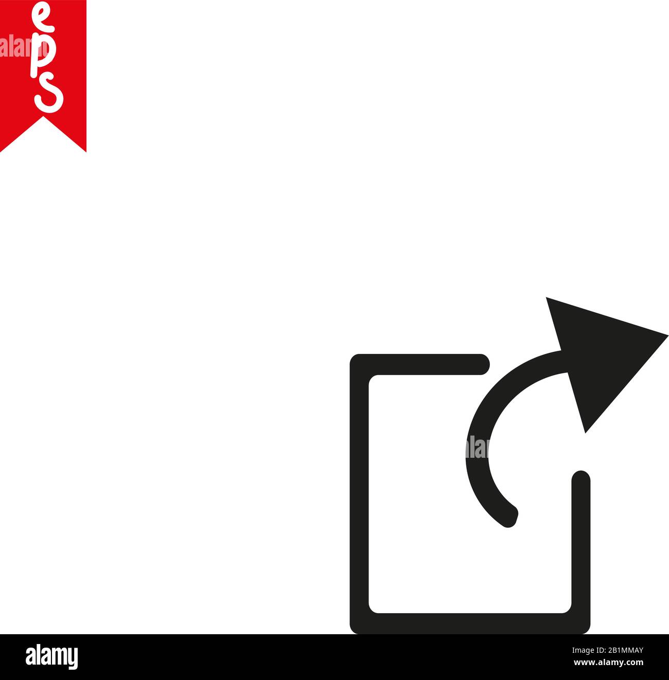Share icon with square and black arrow vector illustration on ...