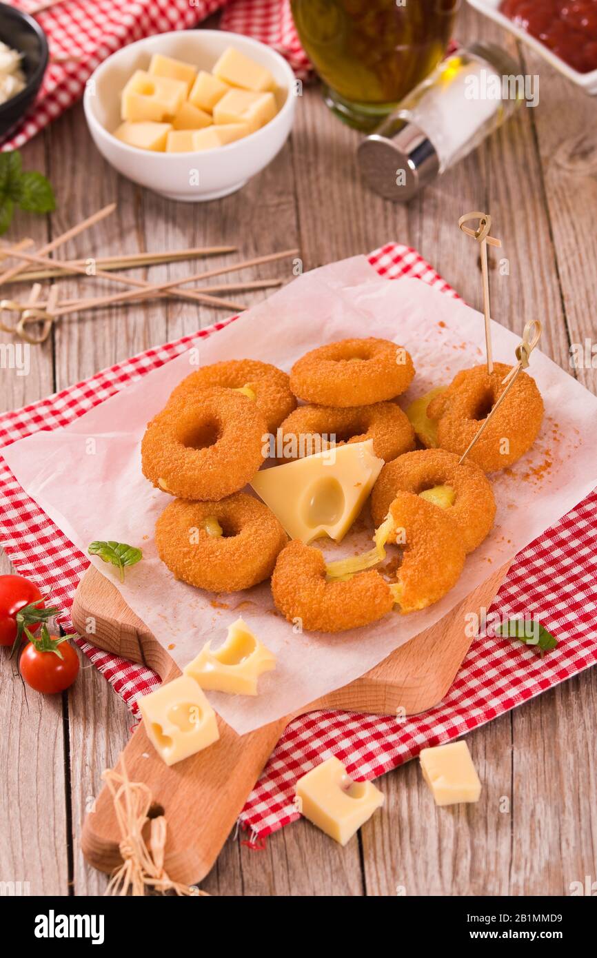 Cheese junk food ring hi-res stock photography and images - Alamy