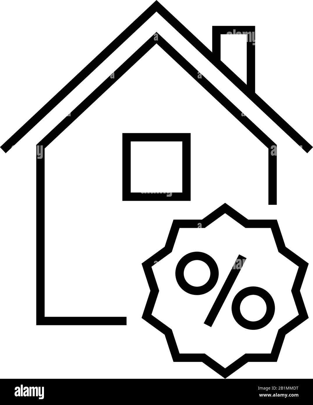 Home selling line icon, concept sign, outline vector illustration ...