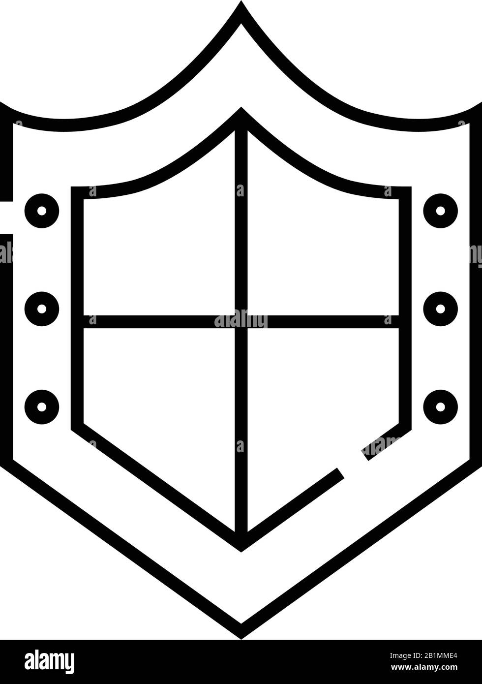 Guard line icon, concept sign, outline vector illustration, linear ...