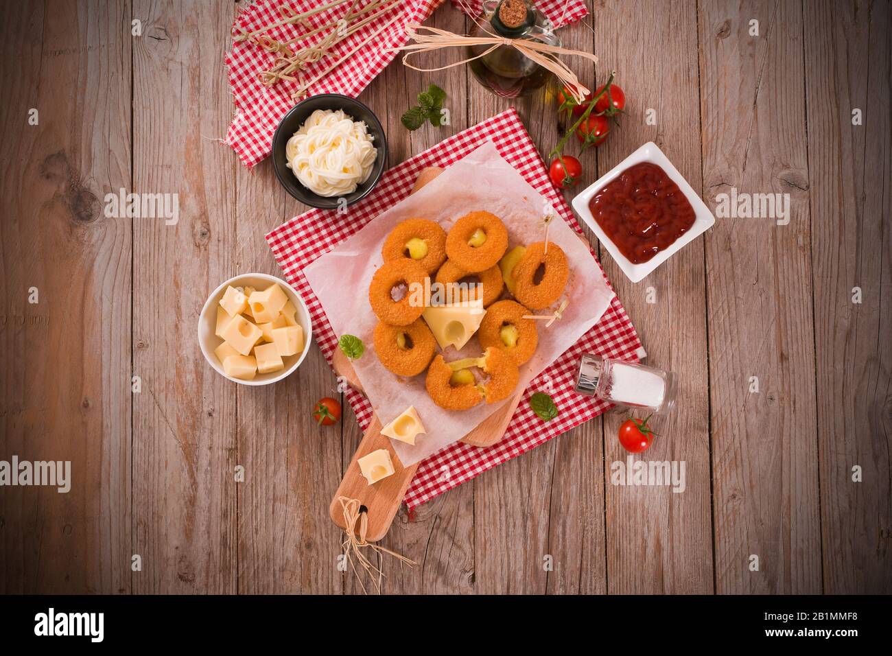 Cheese junk food ring hi-res stock photography and images - Alamy