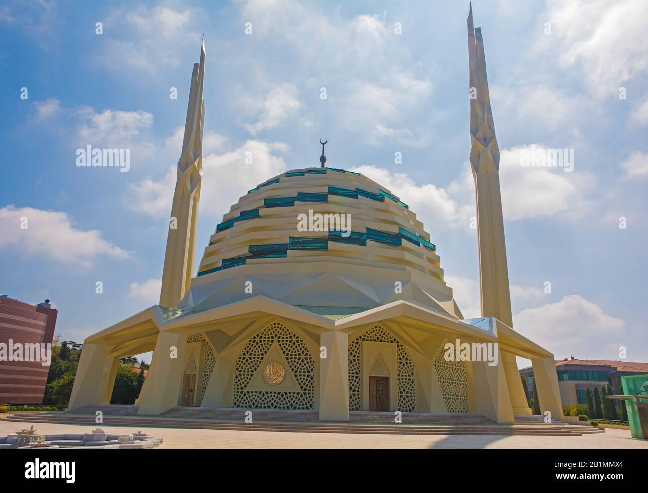 The 2015 modern mosque at Marmara University Faculty of Theology in ...