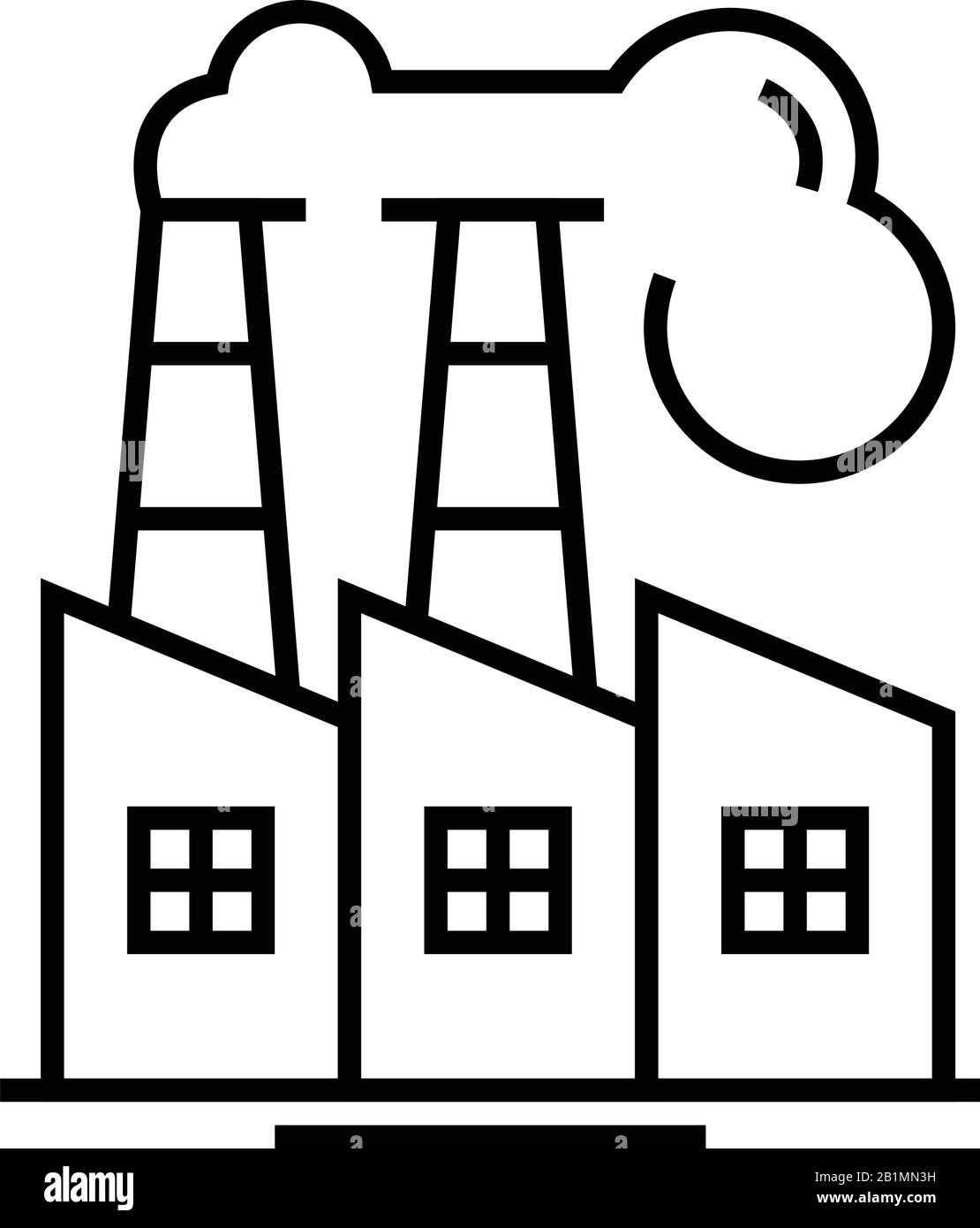 Industry line icon, concept sign, outline vector illustration, linear ...