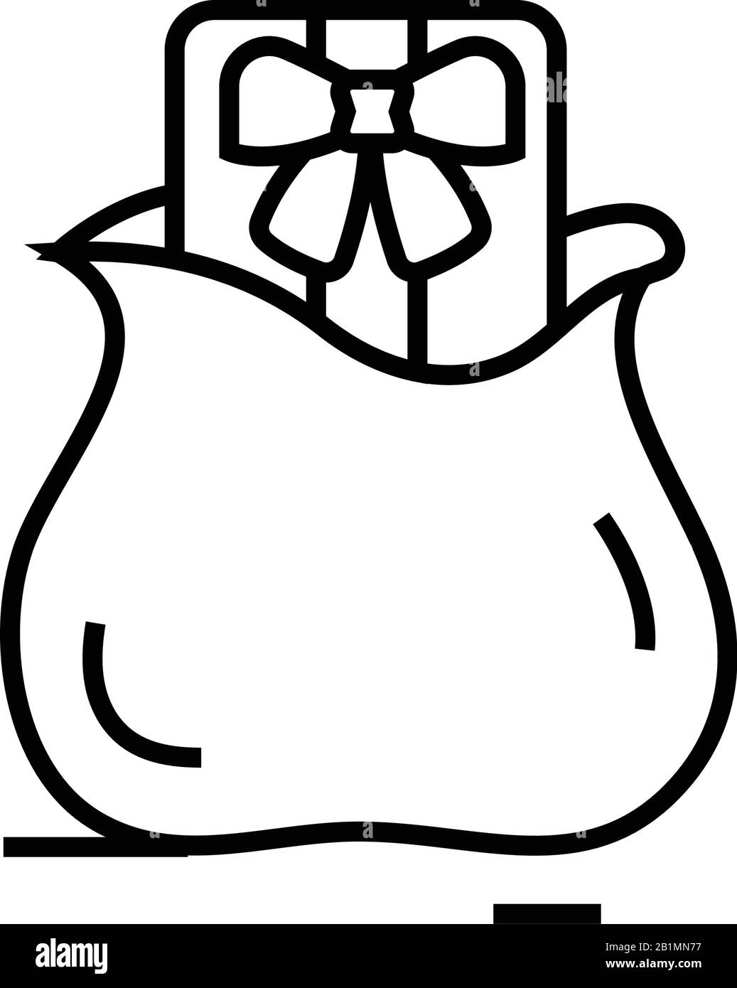 Gift bag line icon, concept sign, outline vector illustration, linear ...