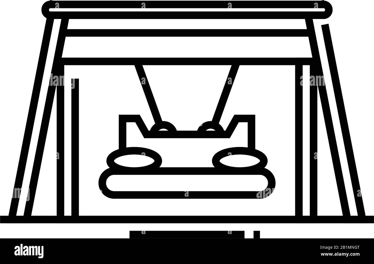 Huge swing line icon, concept sign, outline vector illustration, linear ...