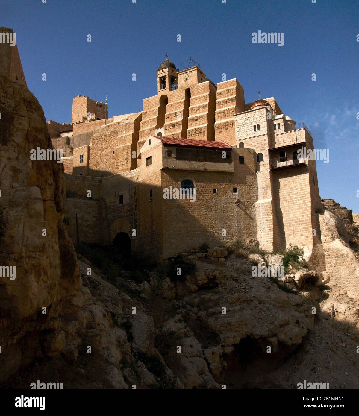 marsaba orthodox monastery in judean desert - israel tourism Stock ...
