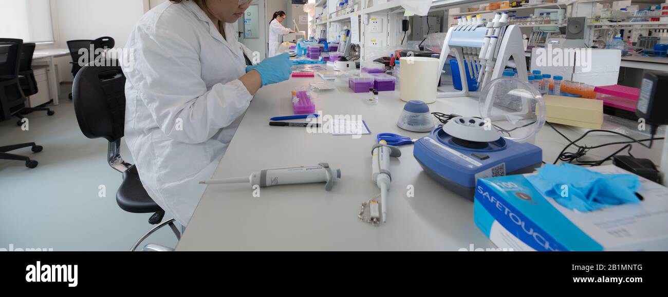 BEIJING, CHINA - JUNE 03, 2019: Modern drug manufacturing laboratory ...