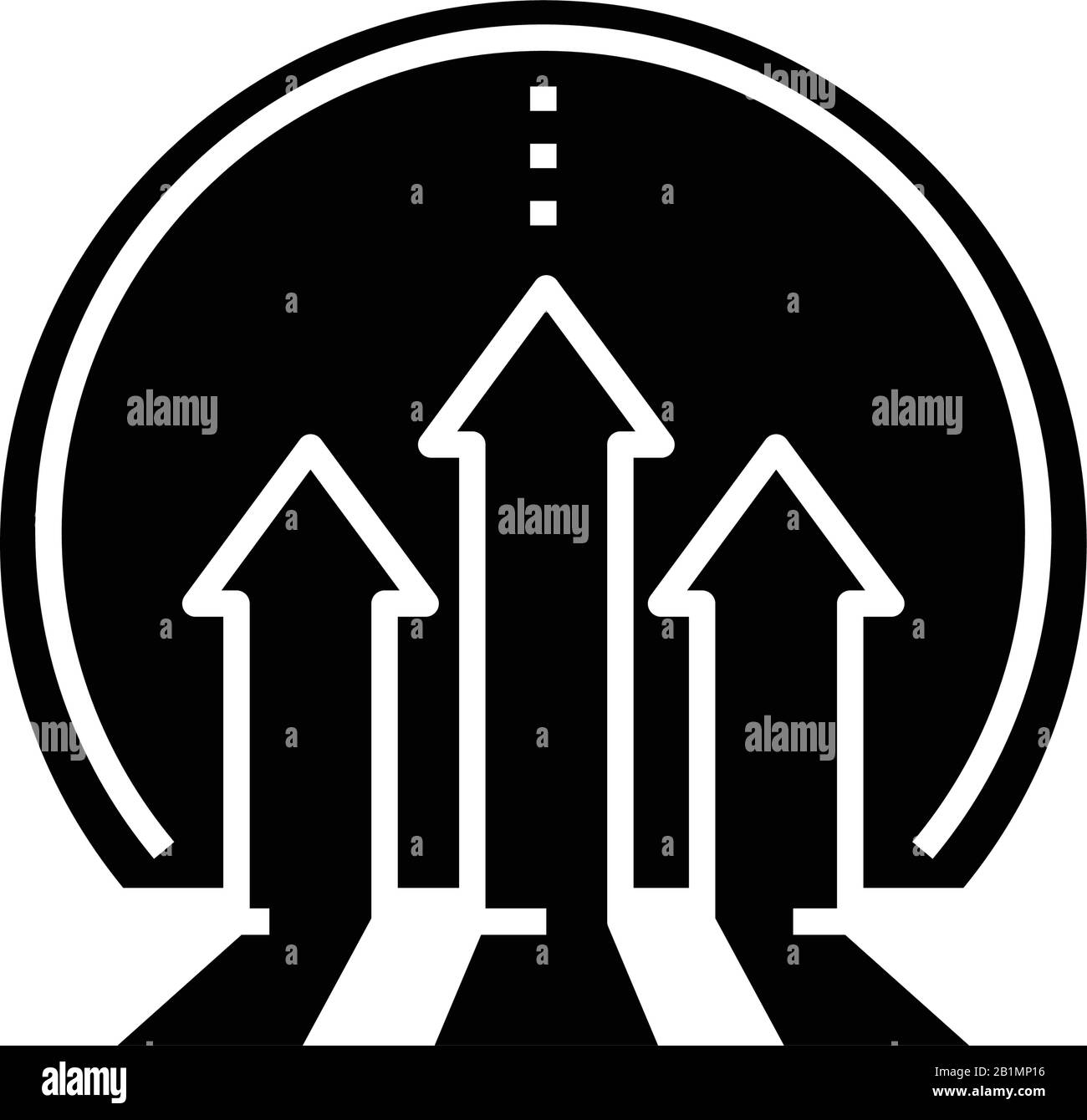 Business growth black icon, concept illustration, vector flat symbol ...