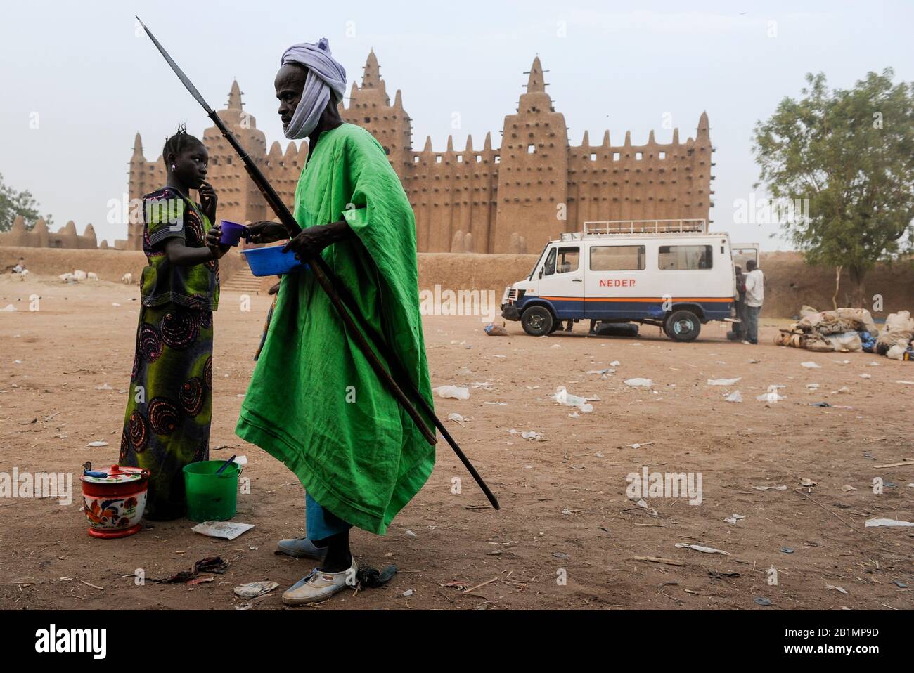 MALI, Djenne , Grand Mosque built from clay is a UNESCO world heritage ...