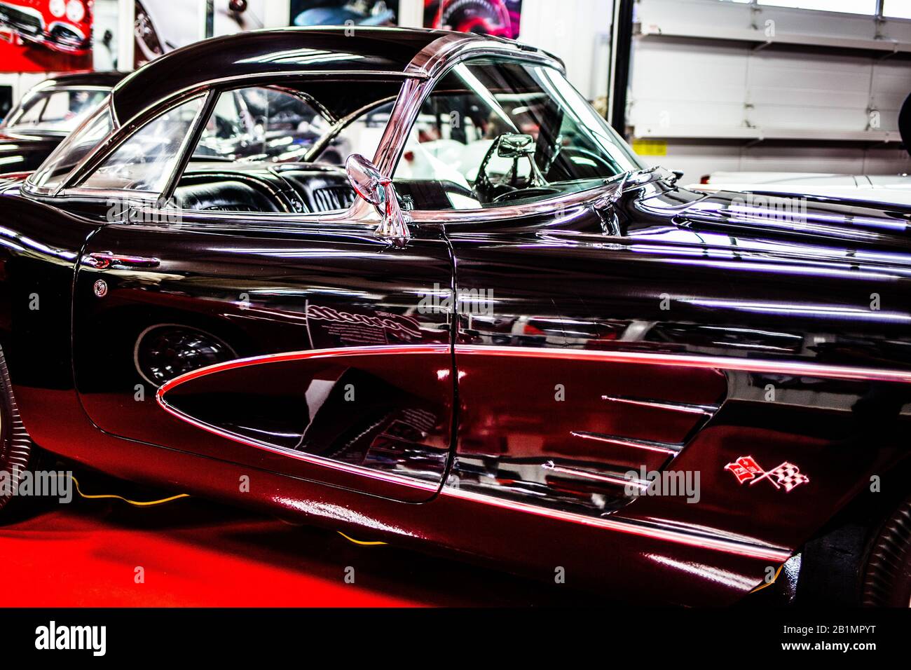 Side view of a beautiful corvette Stock Photo - Alamy