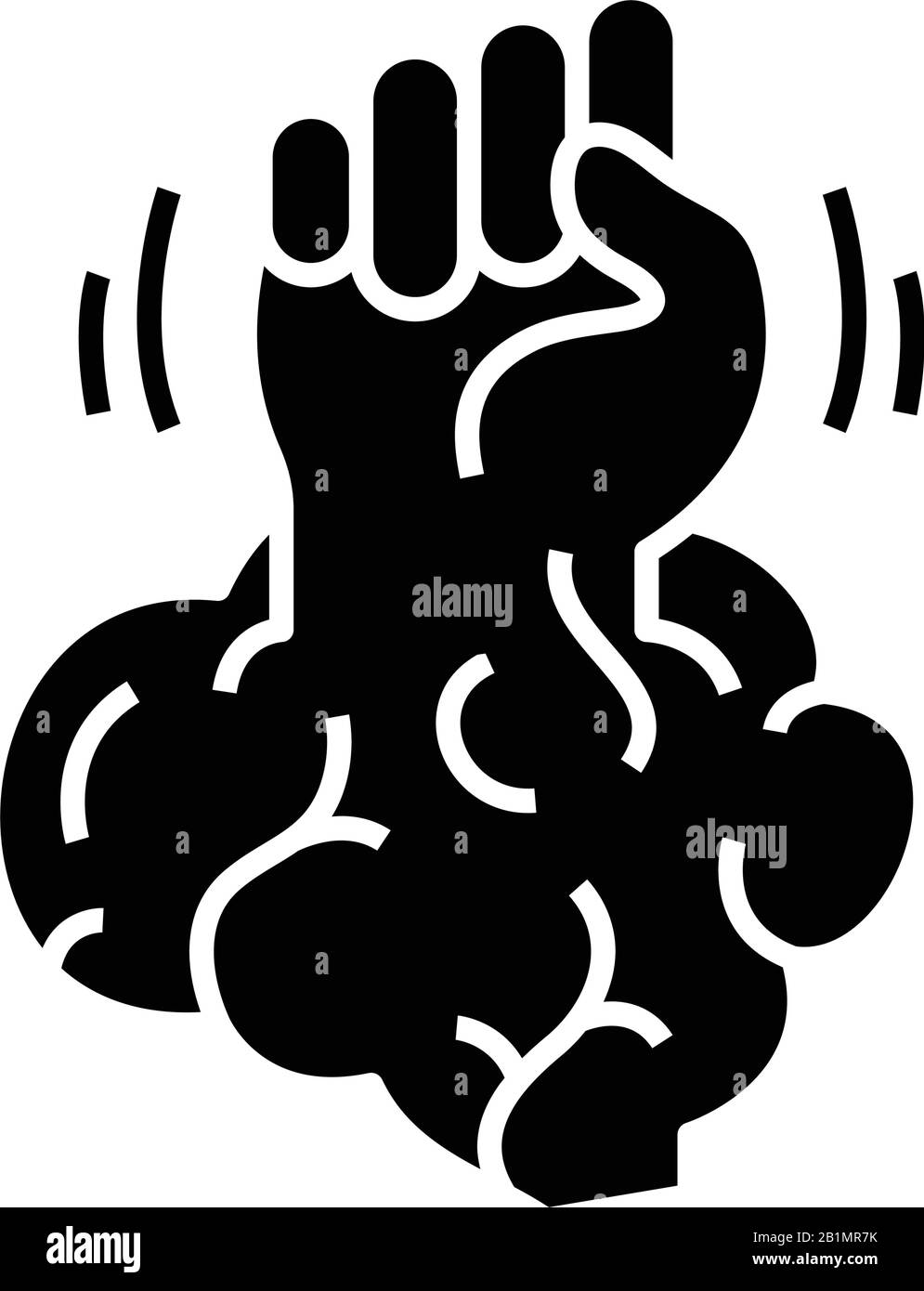 Brain power black icon, concept illustration, vector flat symbol, glyph ...