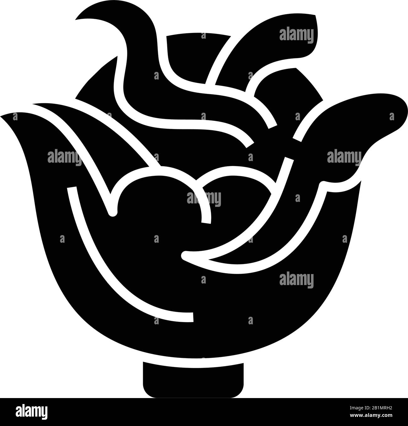 Cabbage black icon, concept illustration, vector flat symbol, glyph ...