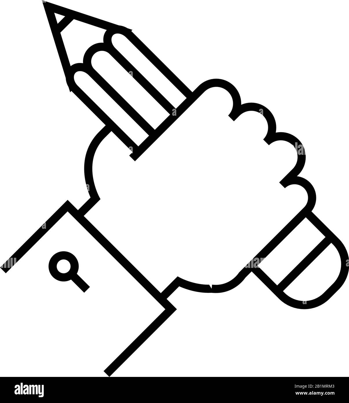 Illustrator line icon, concept sign, outline vector illustration ...