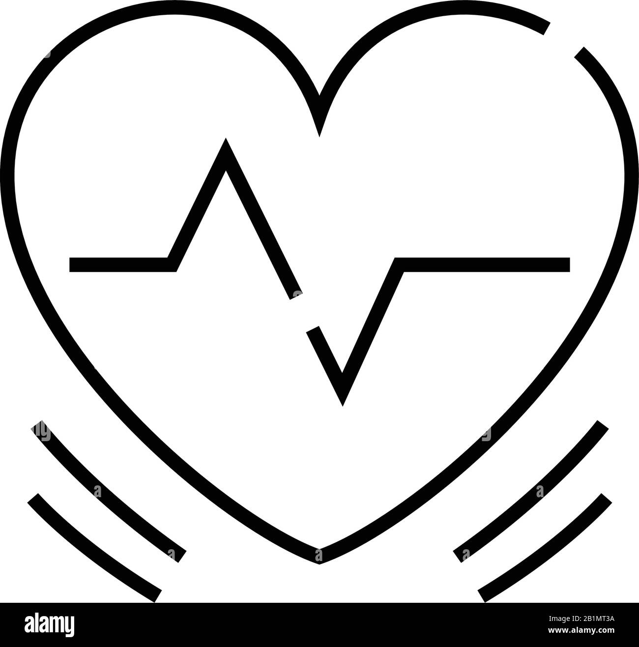 Heart rate line icon, concept sign, outline vector illustration, linear symbol Stock Vector ...