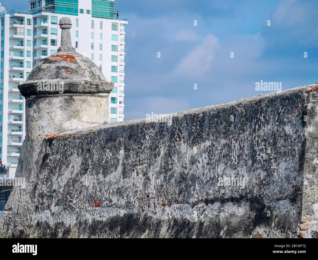 fort buildings in touristic town of Cartagena - Colombia Stock Photo ...