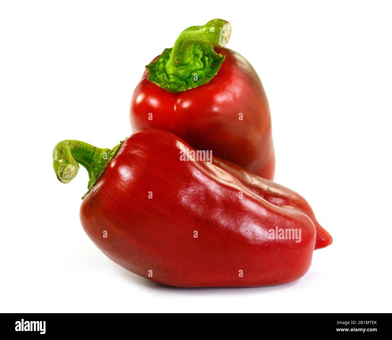 fresh red paprika isolated on white background Stock Photo - Alamy