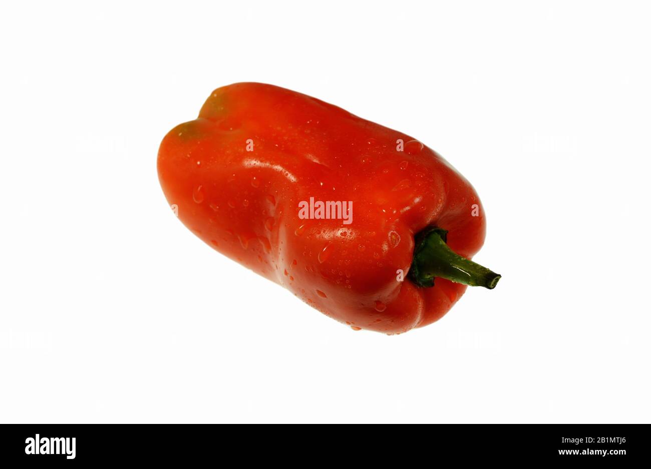 fresh red paprika isolated on white background Stock Photo - Alamy