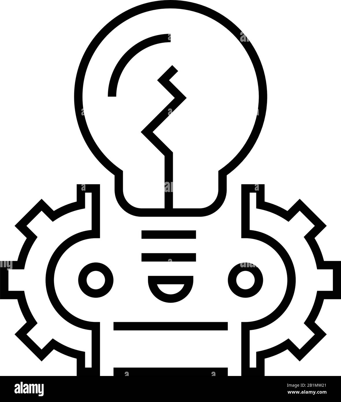 Idea generator line icon, concept sign, outline vector illustration, linear symbol Stock Vector ...