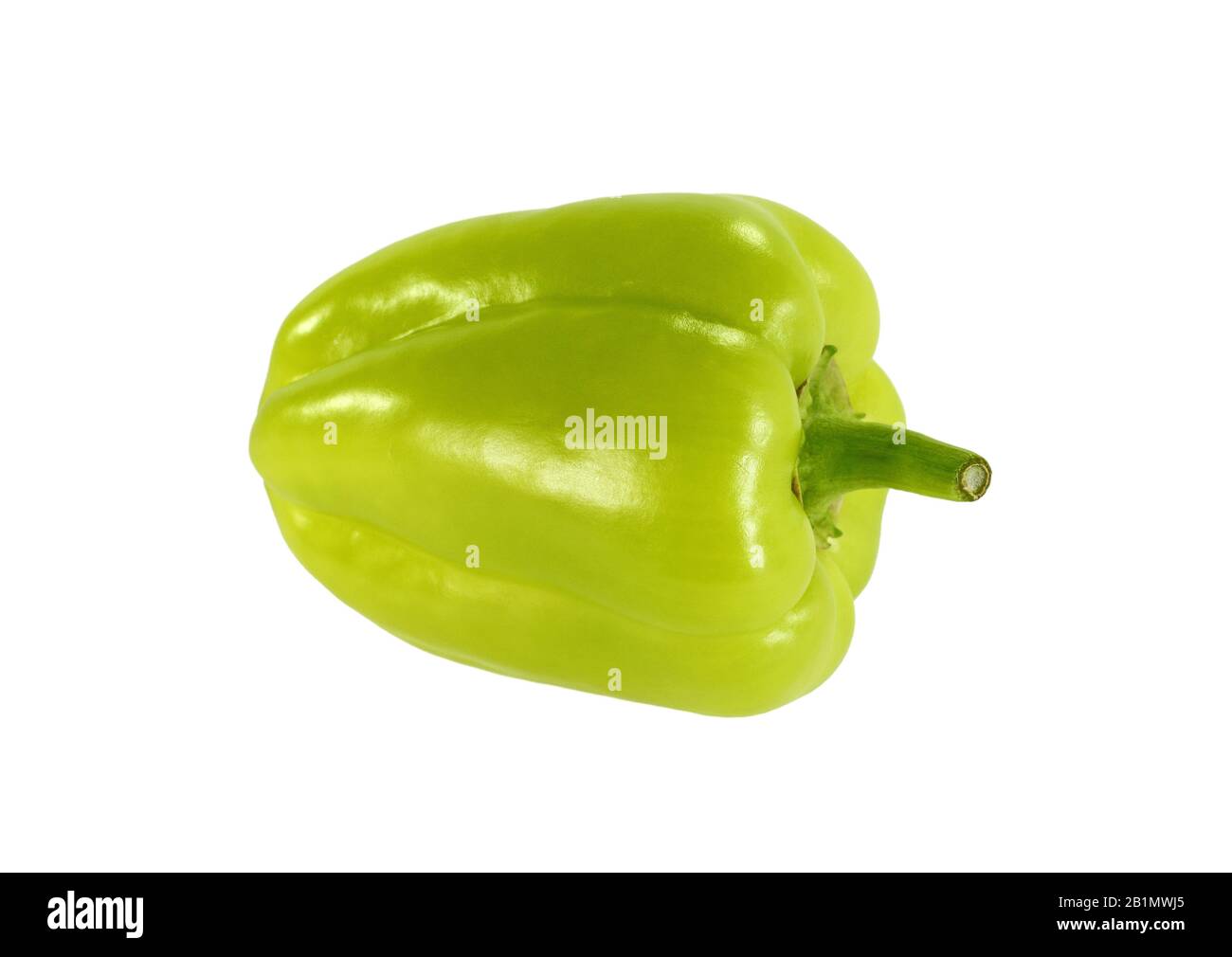 fresh green paprika isolated on white background Stock Photo - Alamy