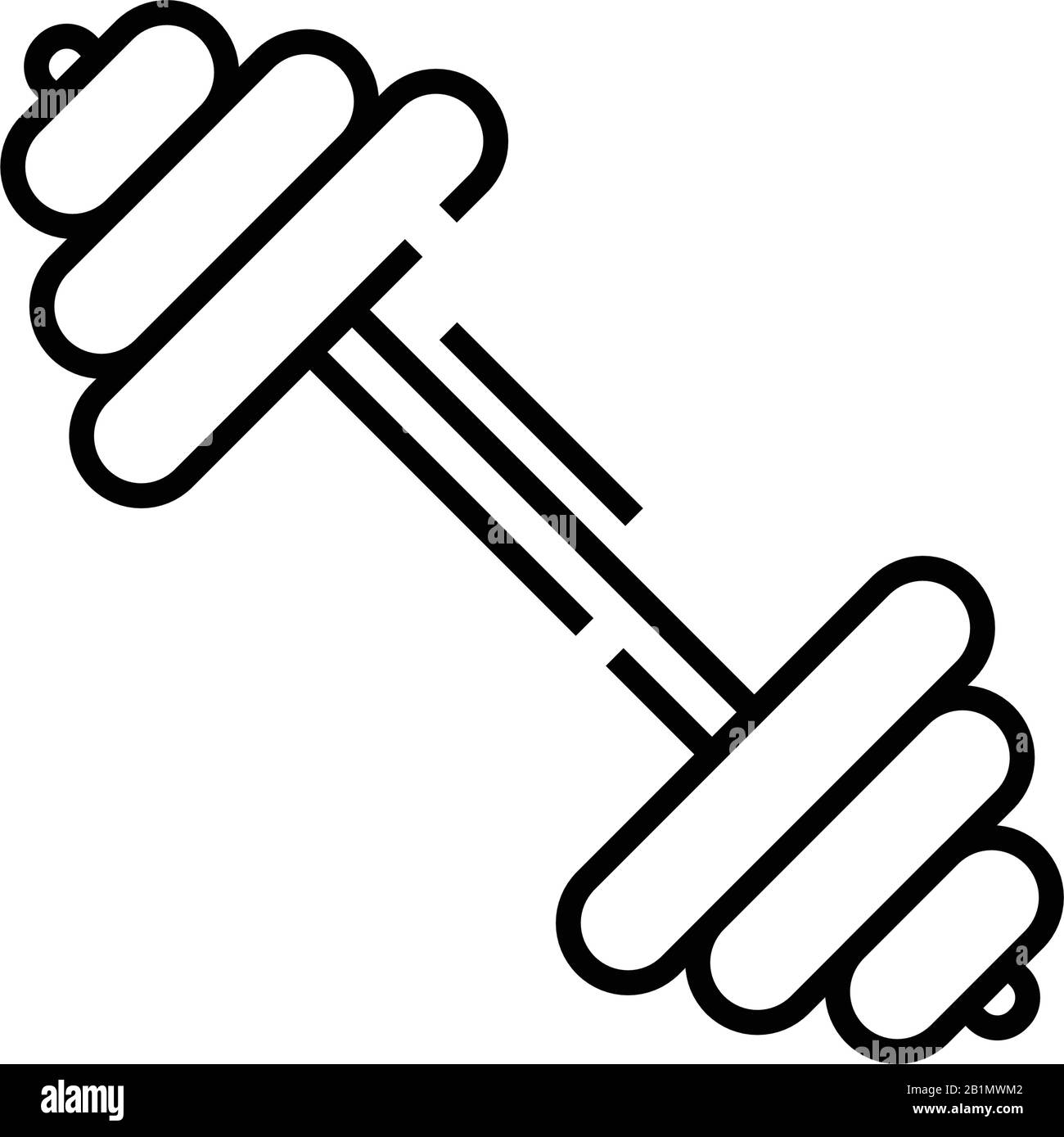 Hard dumbbells line icon, concept sign, outline vector illustration, linear symbol Stock Vector ...